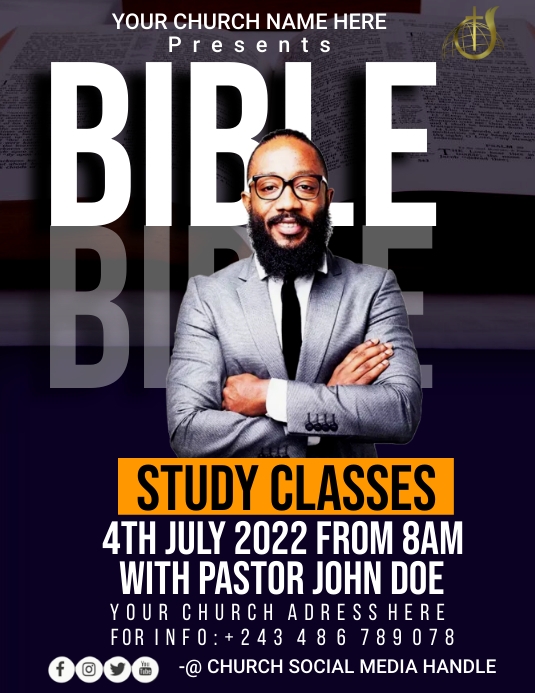 bible study classes Template | PosterMyWall