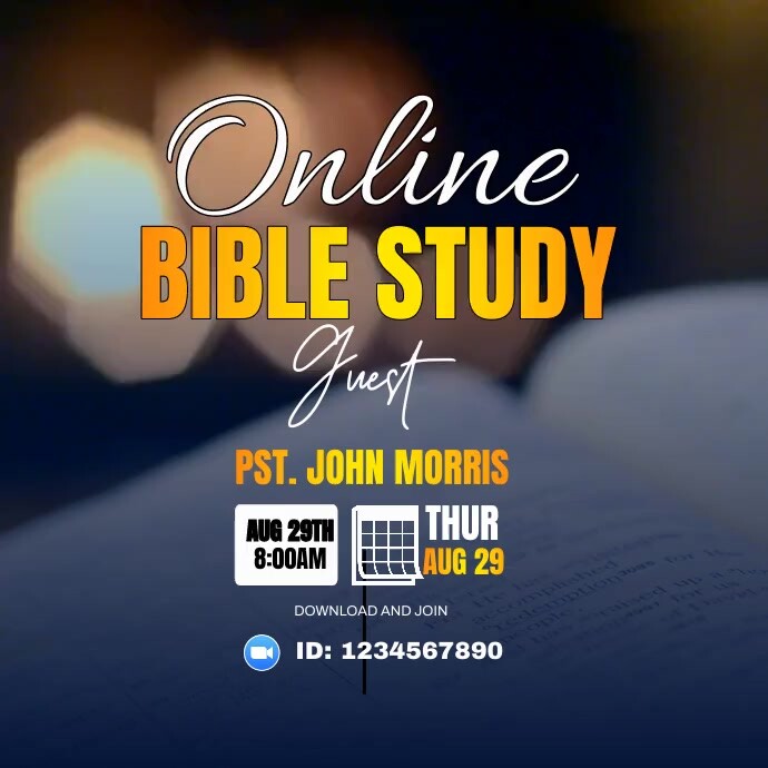 Plantilla de bible study classes | PosterMyWall