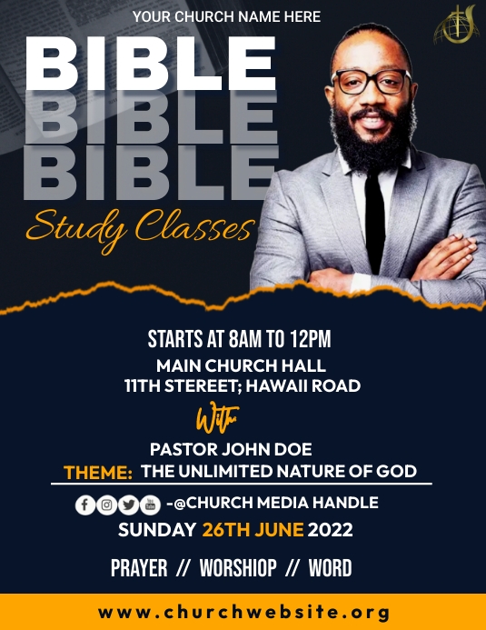 bible study classes Template | PosterMyWall