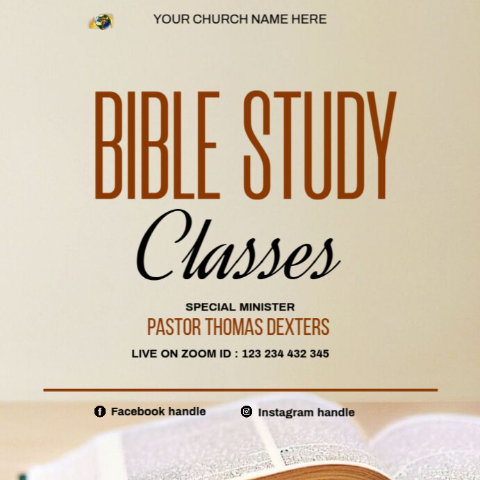 Bible study classes Template | PosterMyWall