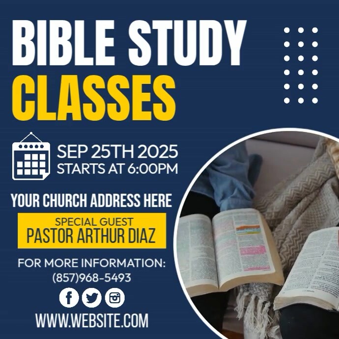 Copy of Bible Study Classes Event | PosterMyWall