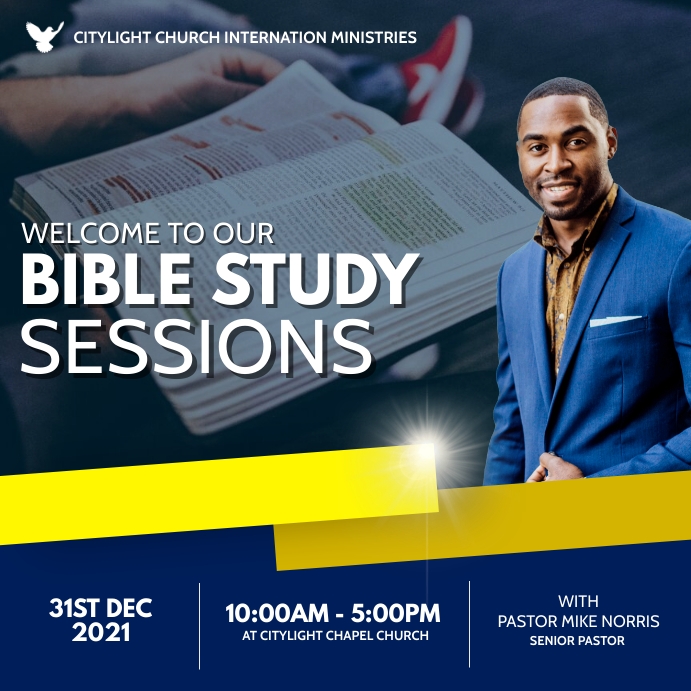 Copy of bible study classes flyer design | PosterMyWall