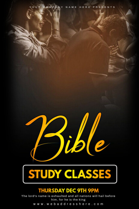 Bible study classes flyer Template | PosterMyWall