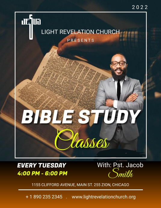 BIBLE STUDY CLASSES POSTER Template | PosterMyWall