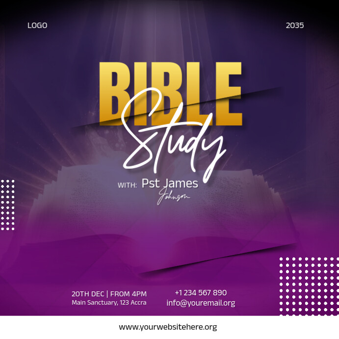 Plantilla de bible study | PosterMyWall
