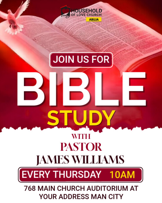 Bible Study Template | PosterMyWall