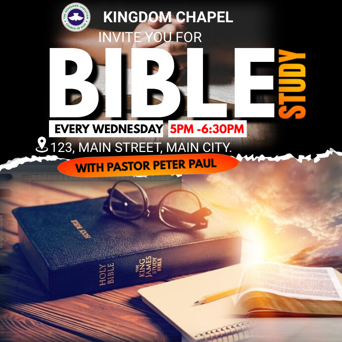 BIBLE STUDY Template | PosterMyWall