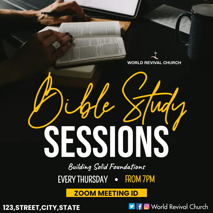 Plantilla de Bible Study | PosterMyWall