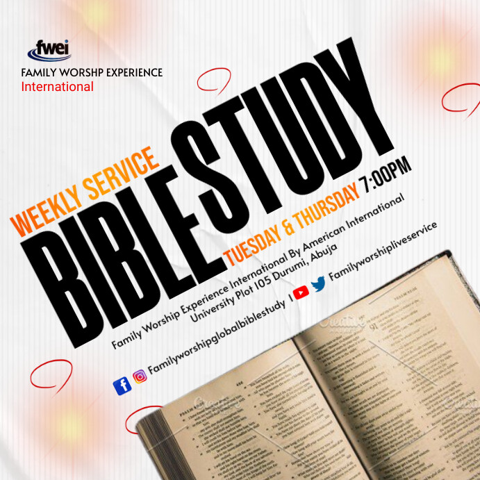 Modèle Bible study design template | PosterMyWall