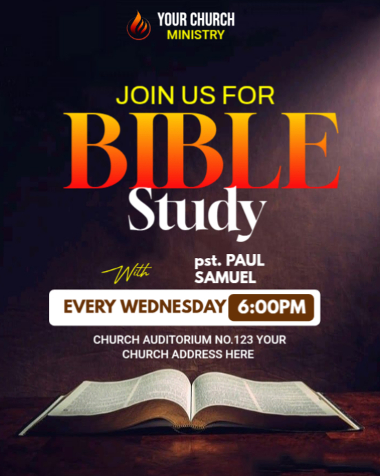 BIBLE STUDY Template | PosterMyWall