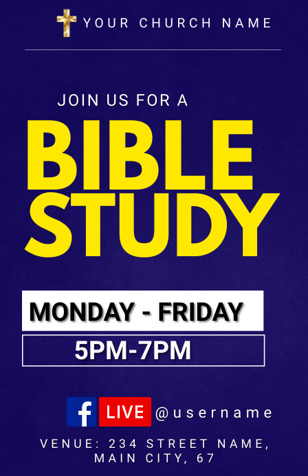 bible study Template | PosterMyWall