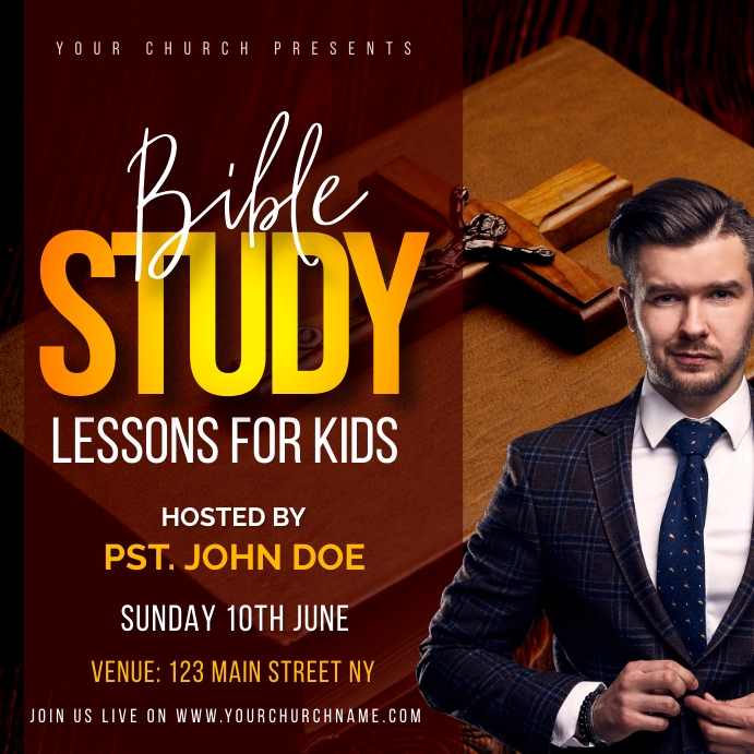 Bible Study Template | PosterMyWall