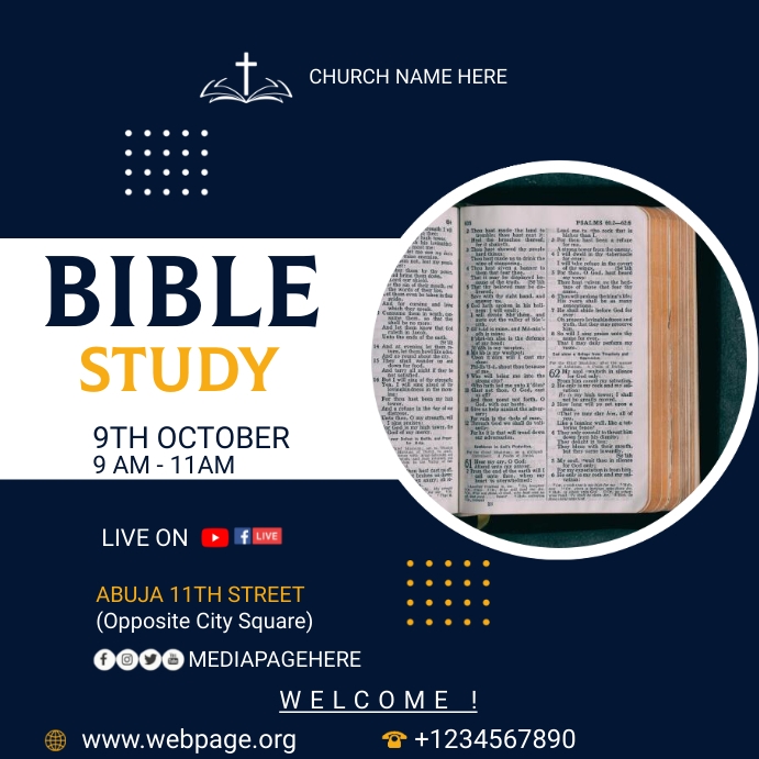 Bible Study Template | PosterMyWall