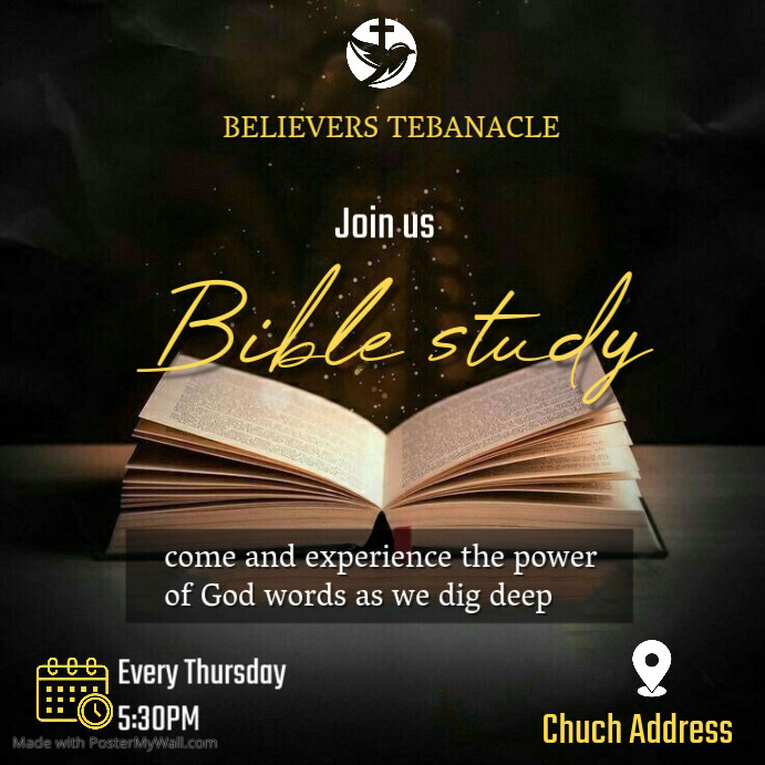 Modèle Bible study | PosterMyWall
