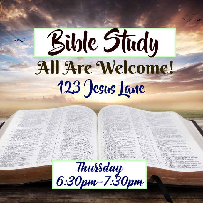 Copy of Bible Study | PosterMyWall