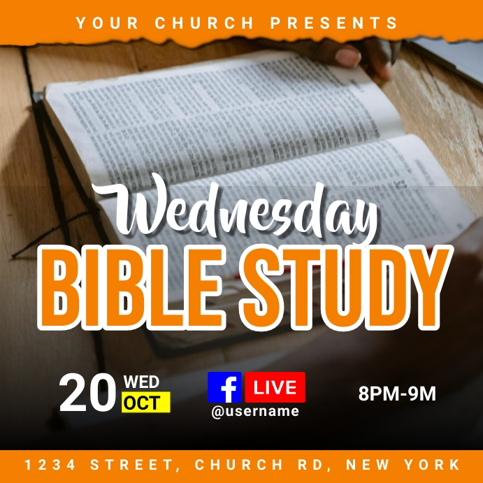 Modèle bible study | PosterMyWall