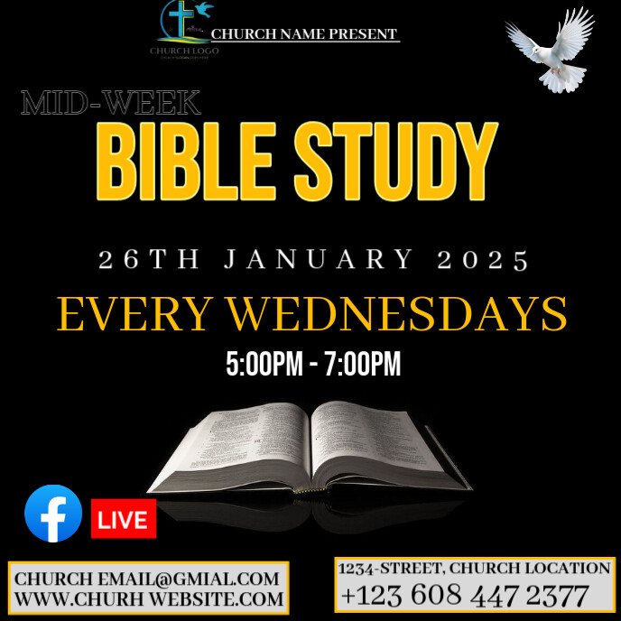 Bible study Template | PosterMyWall