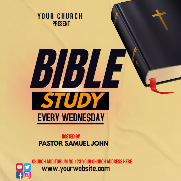 Modèle BIBLE STUDY | PosterMyWall