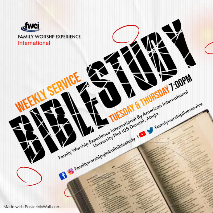 Modèle Bible study design template | PosterMyWall