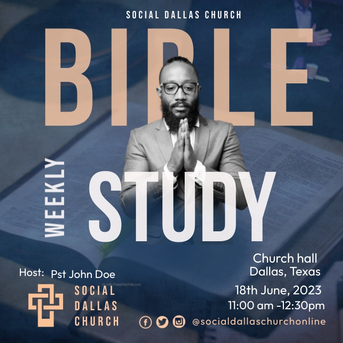BIBLE STUDY Template | PosterMyWall