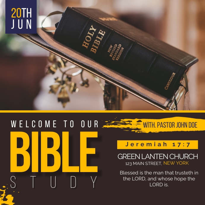 Copy of Bible Study | PosterMyWall