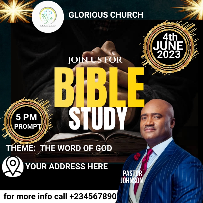 Bible study Template | PosterMyWall