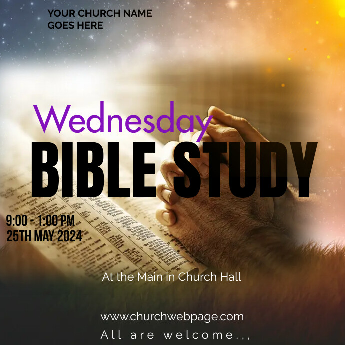 Plantilla de BIBLE STUDY | PosterMyWall