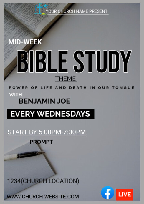 Bible study Template | PosterMyWall