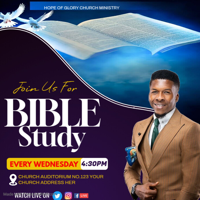 Copy of BIBLE STUDY | PosterMyWall