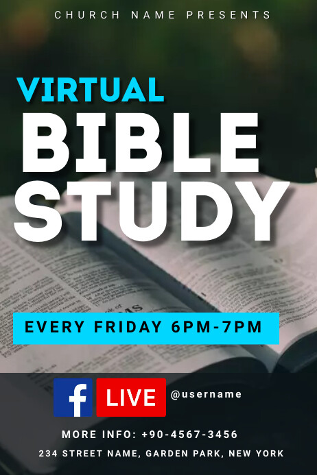 Bible study Template | PosterMyWall