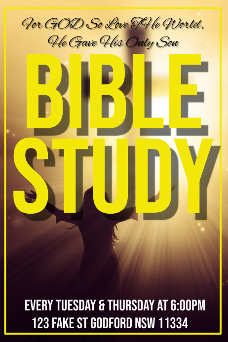 Bible Study Template | PosterMyWall