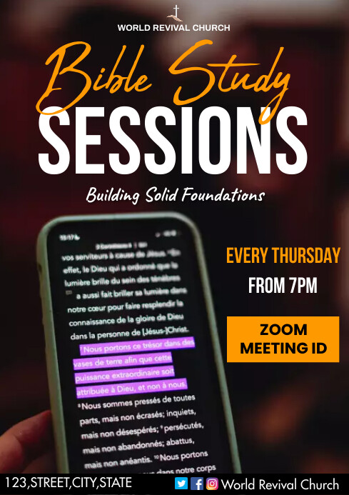 Bible Study Template | PosterMyWall