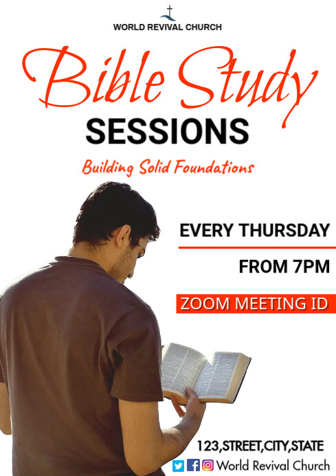Bible Study Template | PosterMyWall