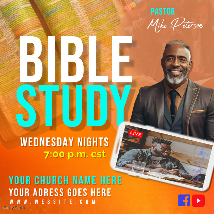 Bible Study Template | PosterMyWall