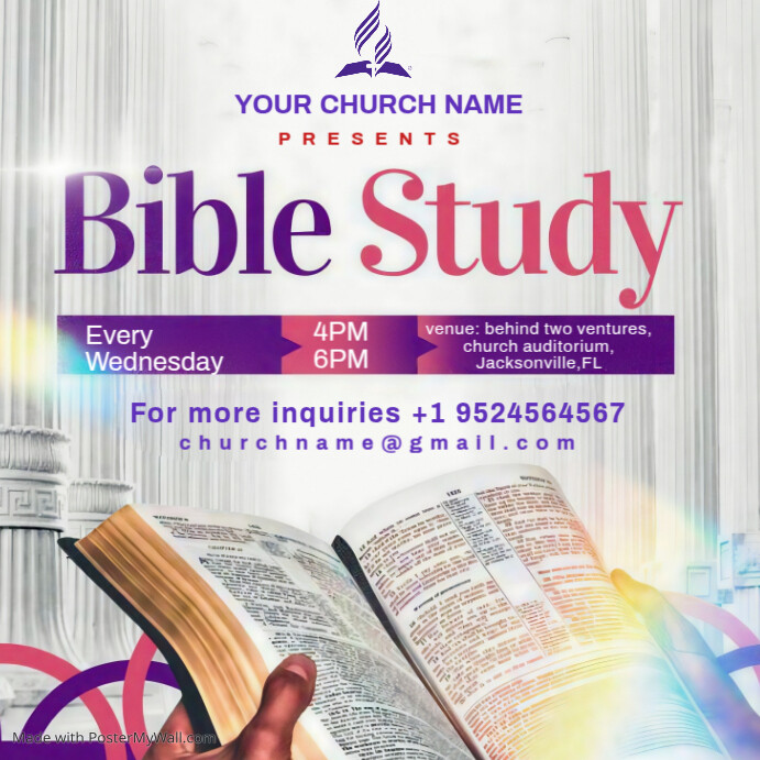 Copy of Bible study | PosterMyWall