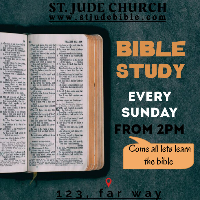Plantilla de bible study | PosterMyWall