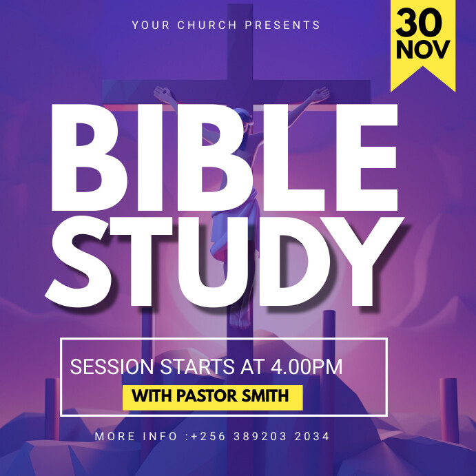 Bible study Template | PosterMyWall