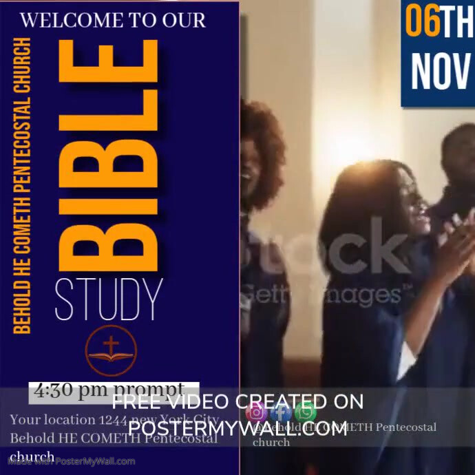 Bible study Template | PosterMyWall