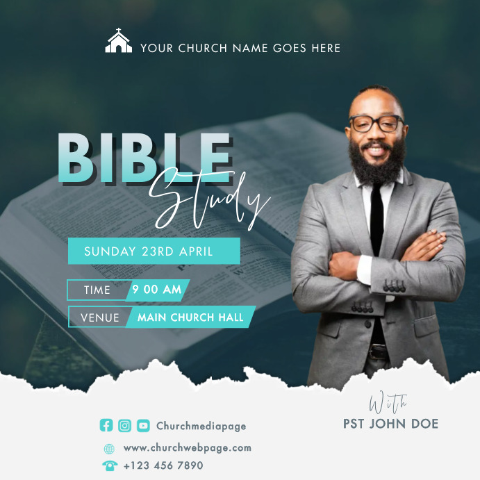 Bible Study Template | PosterMyWall
