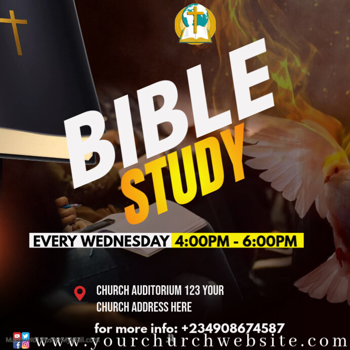 Modèle BIBLE STUDY | PosterMyWall