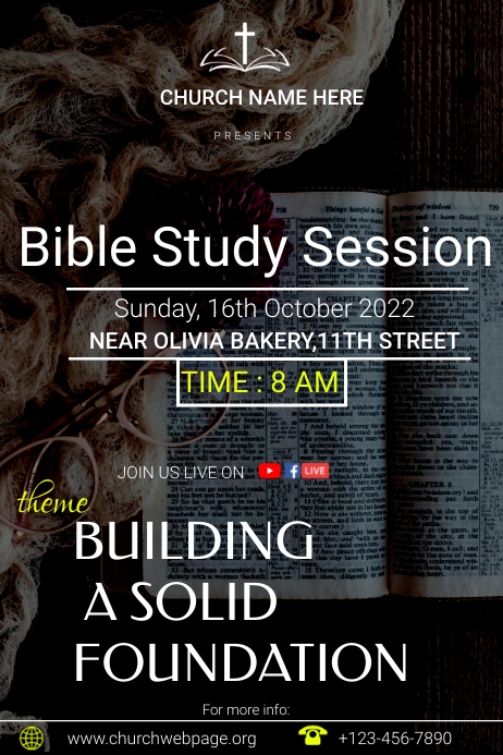 Bible Study Template | PosterMyWall