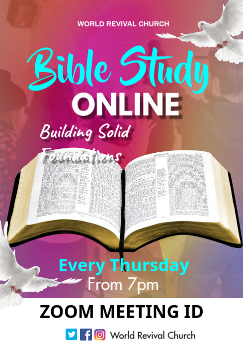 Bible Study Template | PosterMyWall