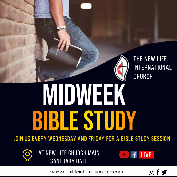 Plantilla de bible study design template | PosterMyWall