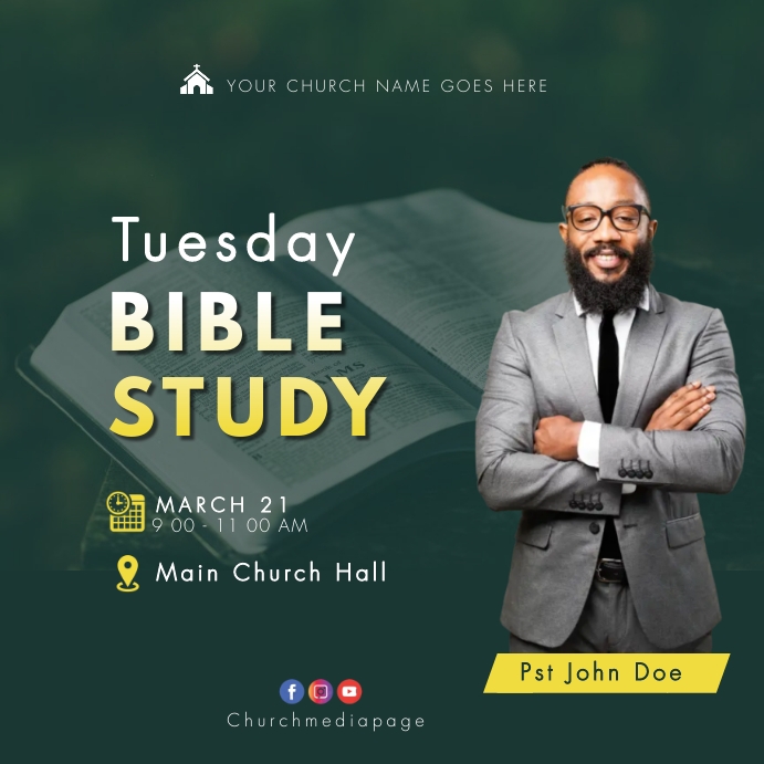 Bible Study Template | PosterMyWall
