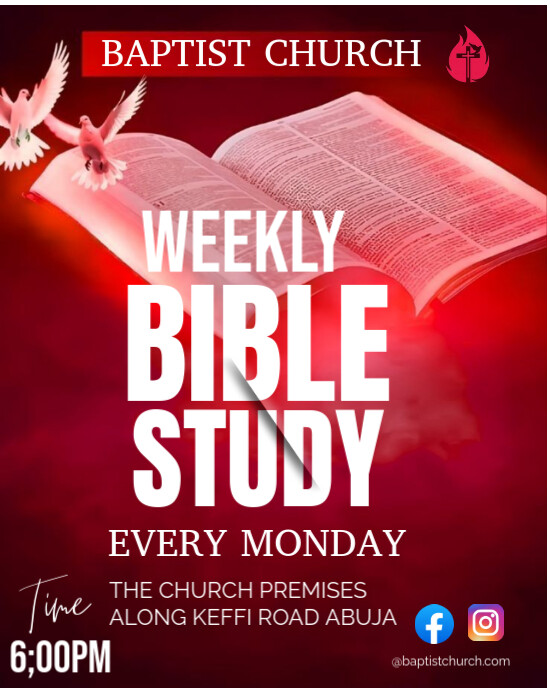 BIBLE STUDY Template | PosterMyWall