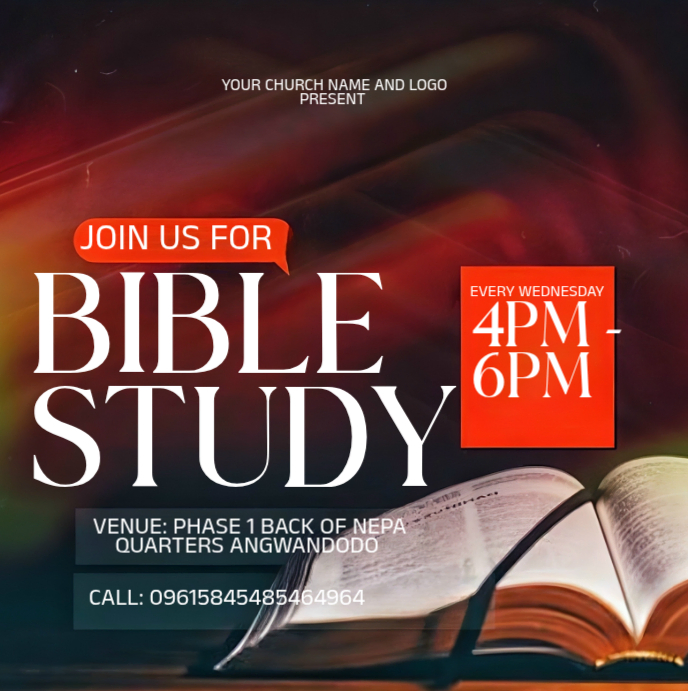 Bible study Template | PosterMyWall