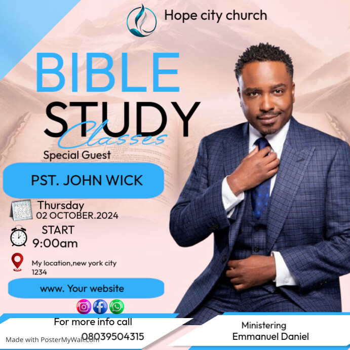 Bible study Template | PosterMyWall
