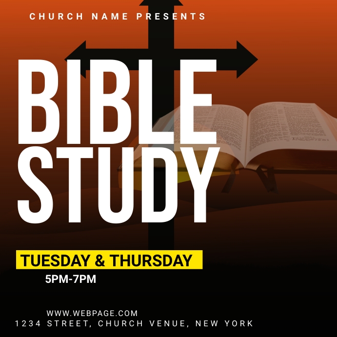 Bible study Template | PosterMyWall
