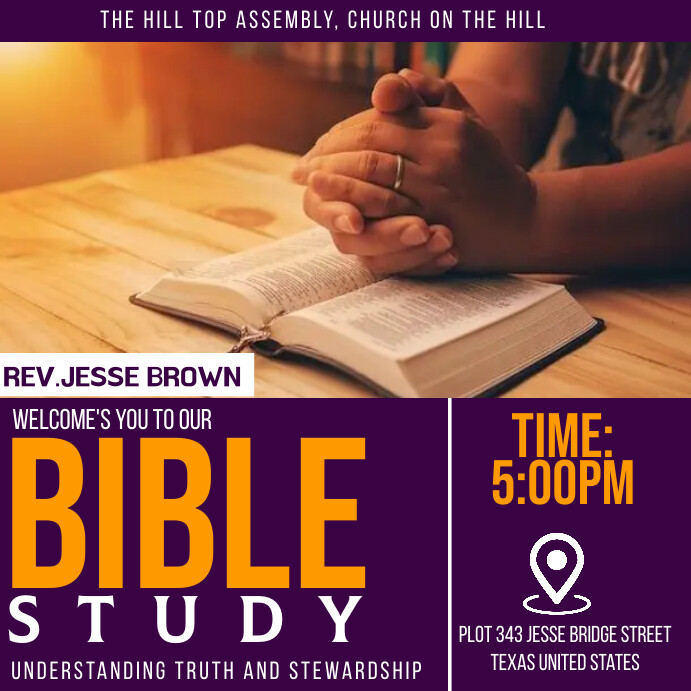 Bible study Template | PosterMyWall