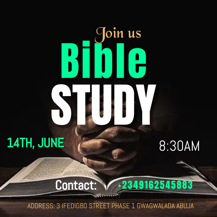 Bible study Template | PosterMyWall